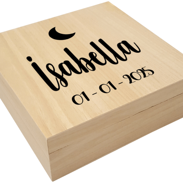 Memorybox Extra Large Rechthoek met naam » The Gift Factory.nl